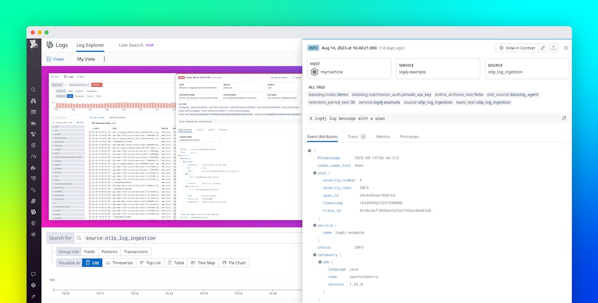 Ingest OpenTelemetry logs with the Datadog Agent | Datadog