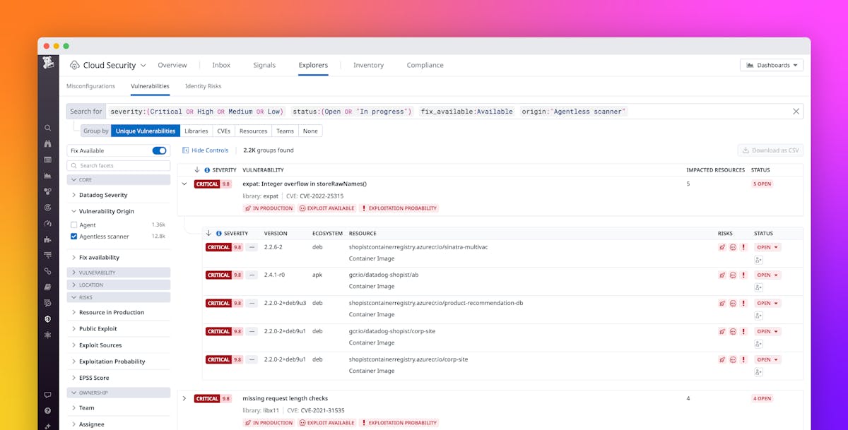 Detect vulnerabilities in minutes with Agentless Scanning for Cloud ...