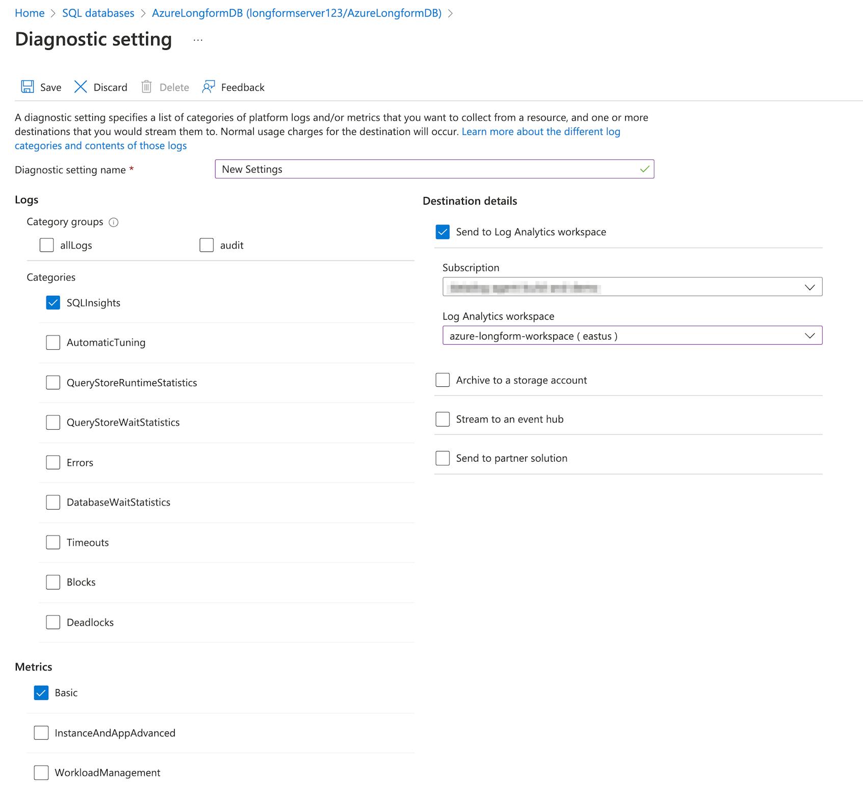 Tools for Collecting Azure SQL Database Data | Datadog