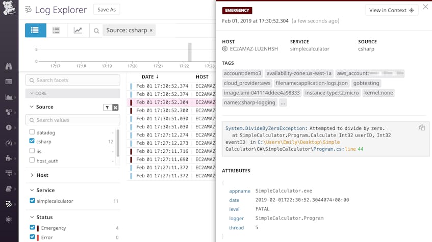How to Collect, Customize, and Analyze C# Logs | Datadog