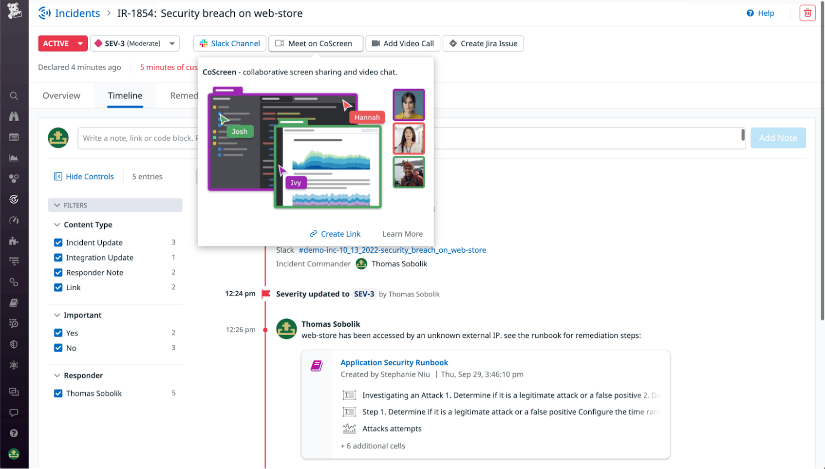 Leverage Collaborative Screen Sharing With Datadog CoScreen | Datadog