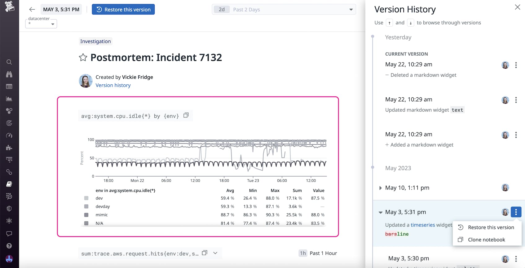 Track Changes to Datadog Dashboards and Notebooks With Version History ...