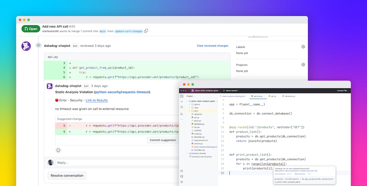 Ship high-quality, secure code faster with Datadog Code Analysis | Datadog