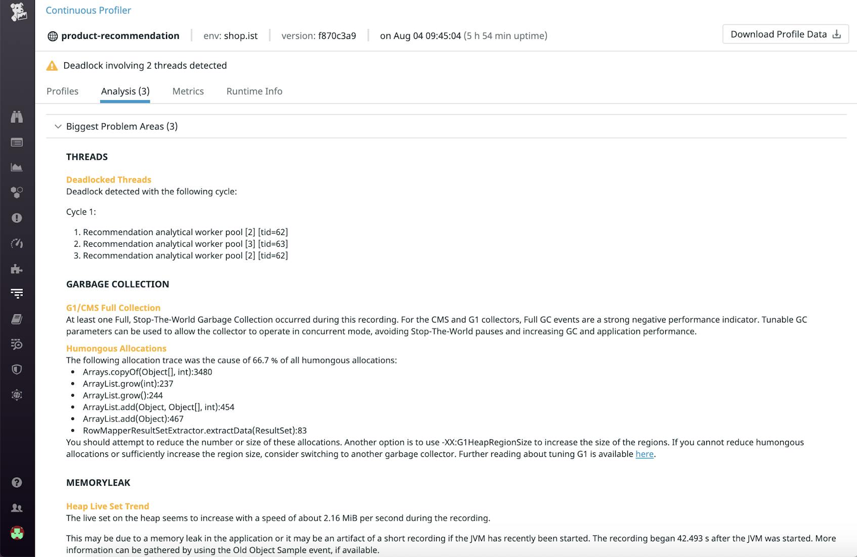 Datadog Continuous Profiler で実環境でのコードパフォーマンスを分析 | Datadog