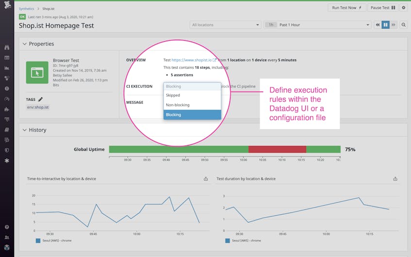 Incorporate Datadog Synthetic Tests Into Your CI/CD Pipeline | Datadog