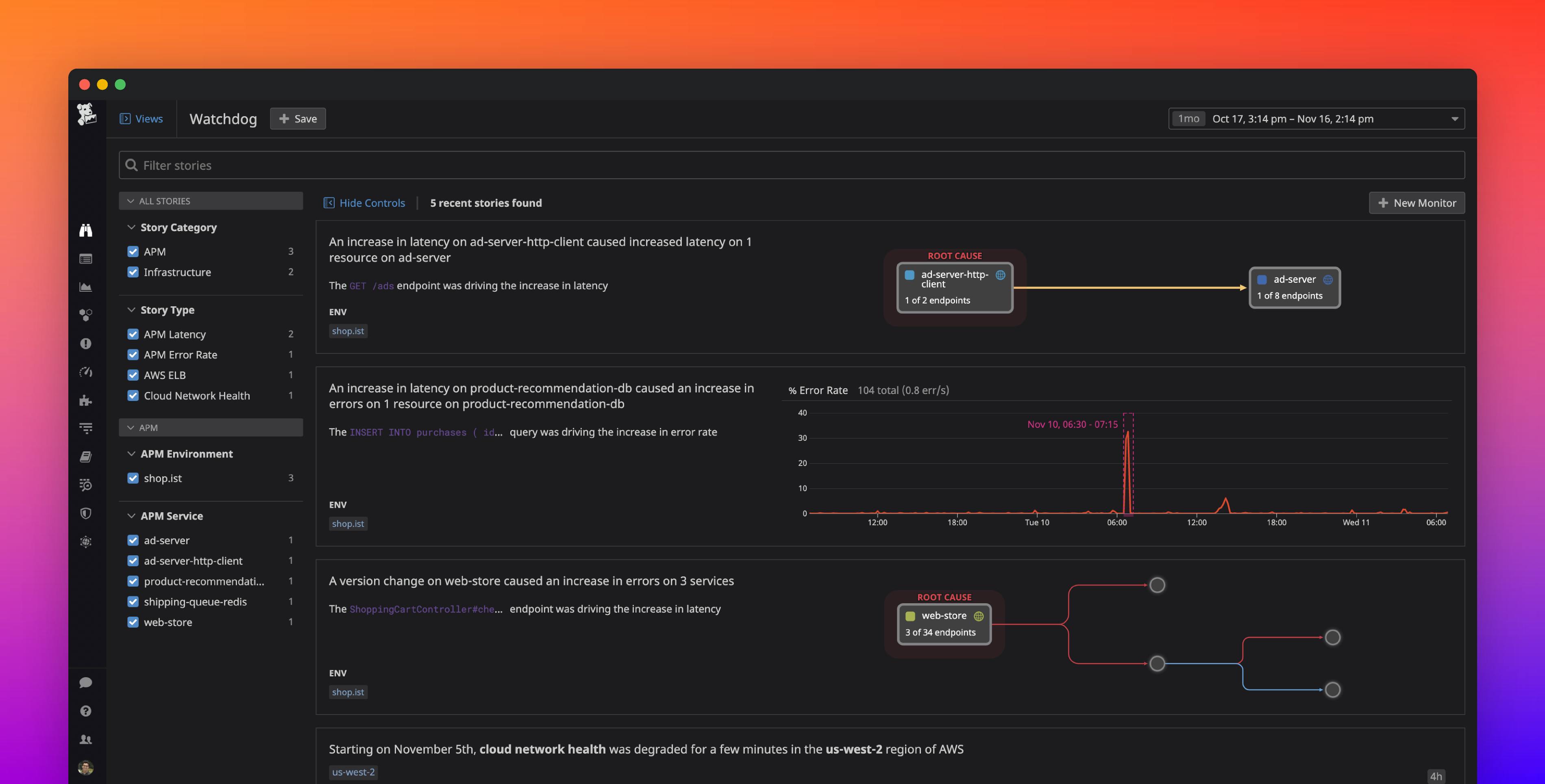 Automated Root Cause Analysis With Watchdog RCA | Datadog