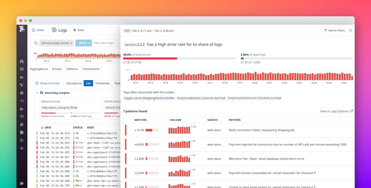 Augmented Troubleshooting With Watchdog Insights | Datadog