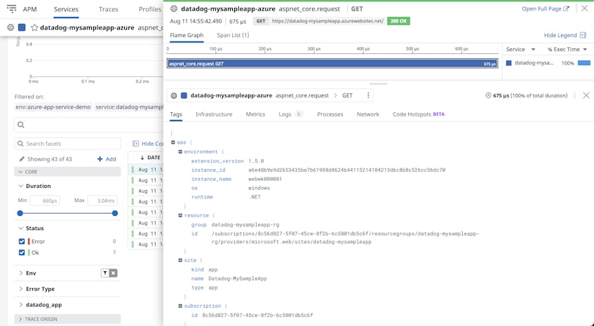 Deploy ASP.NET Core Applications to Azure App Service | Datadog