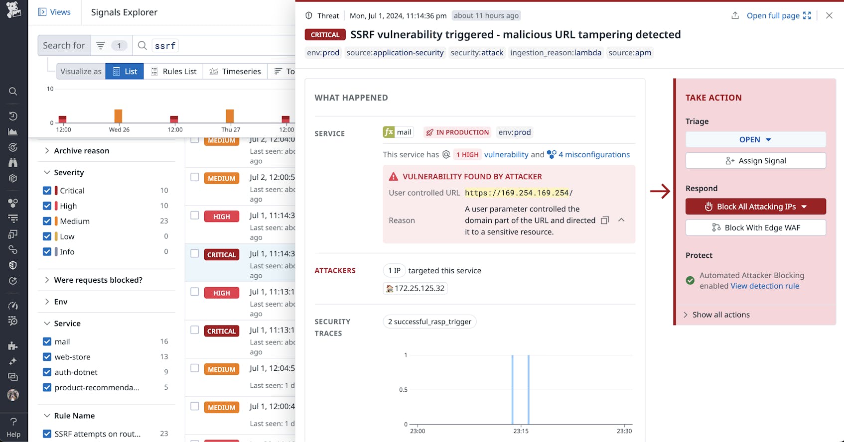 Detect SSRF Attacks in Cloud Applications and APIs | Datadog