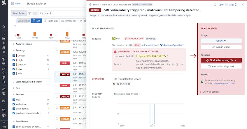 Detect SSRF Attacks in Cloud Applications and APIs | Datadog
