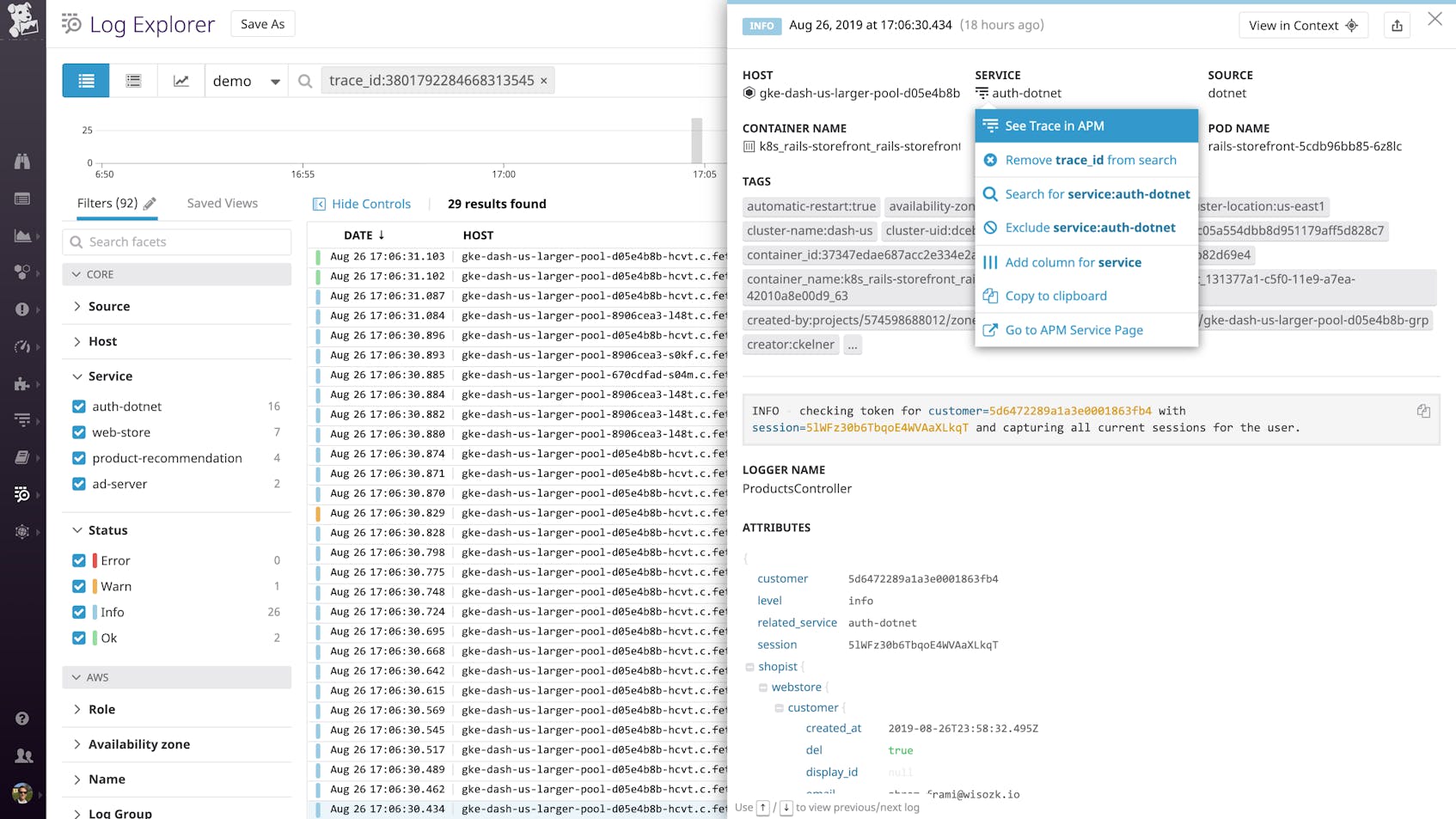 Troubleshoot .NET Apps With Auto-Correlated Traces and Logs | Datadog