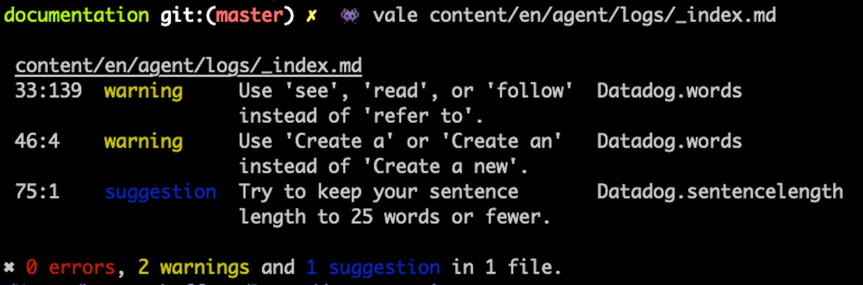 How We Use Vale to Improve Our Documentation Editing Process | Datadog