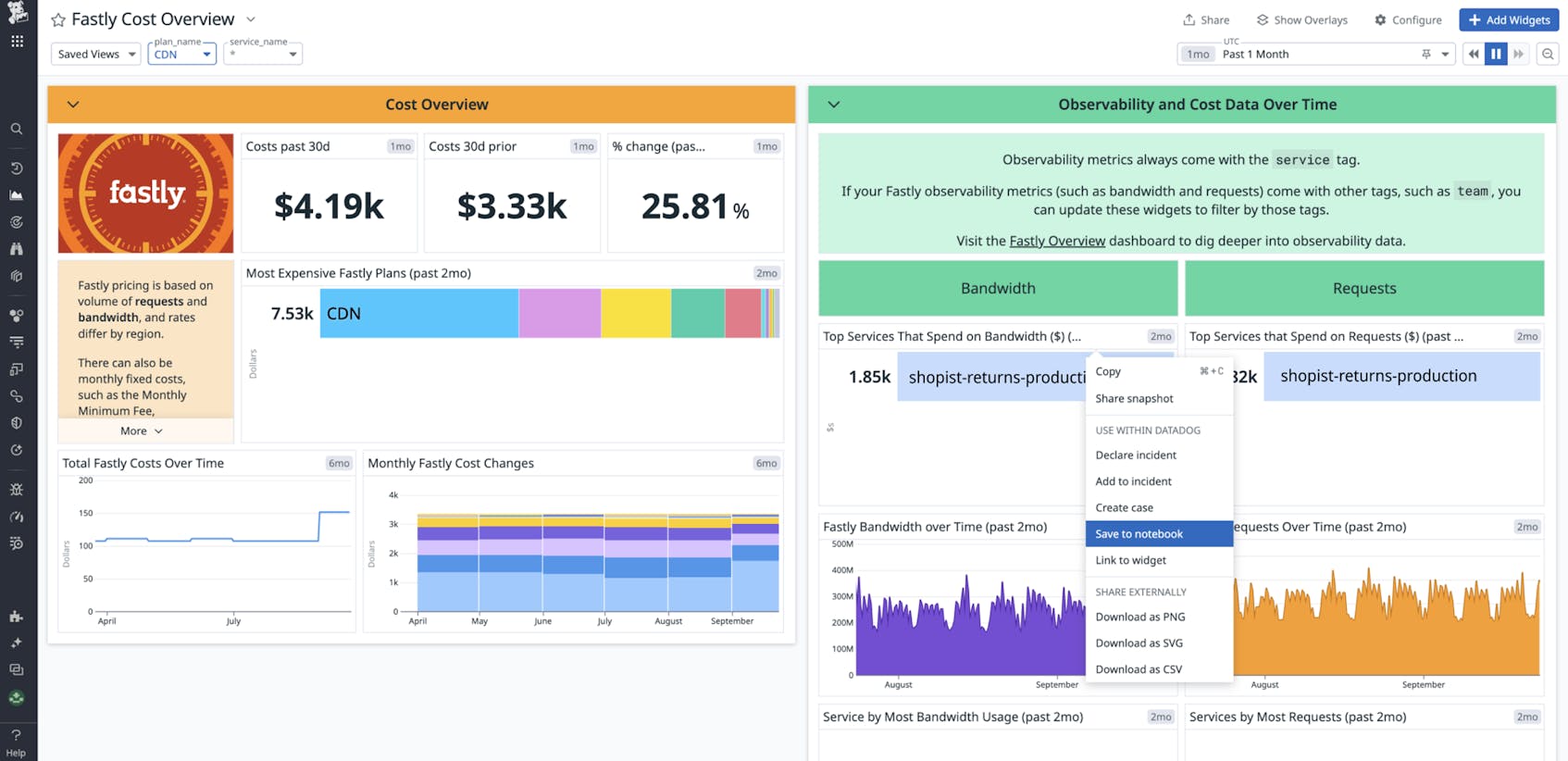 Get Insights Into Service-Level Fastly Costs With Datadog Cloud Cost ...