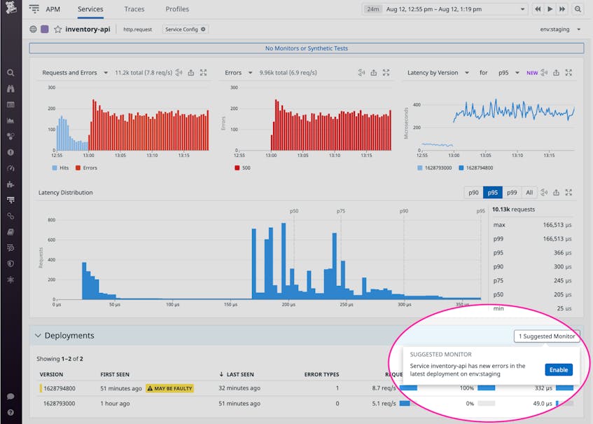 Release Code Confidently With Automatic Faulty Deployment Detection | Datadog