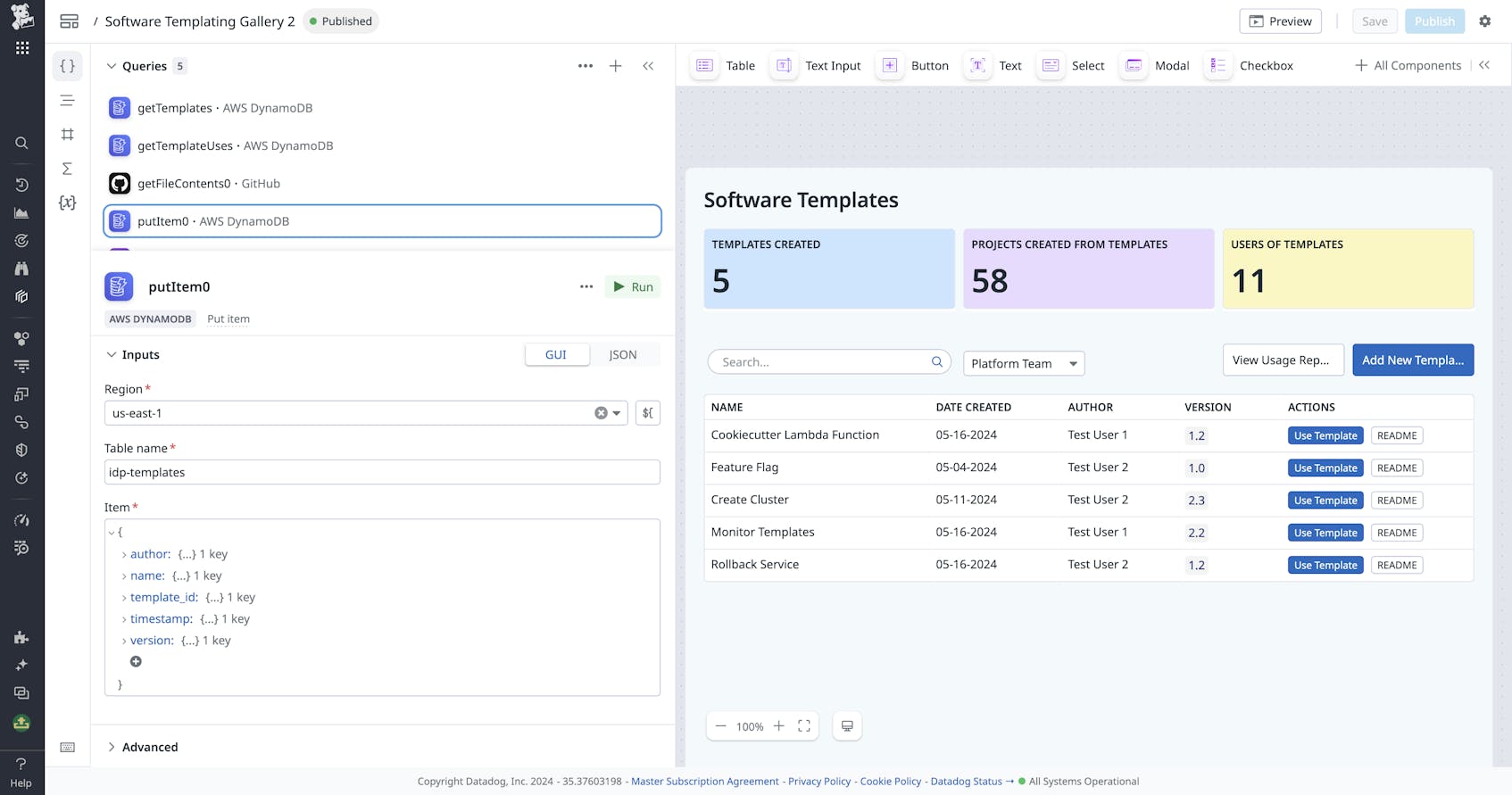Create Golden Paths for Your Development Teams With Datadog App Builder ...
