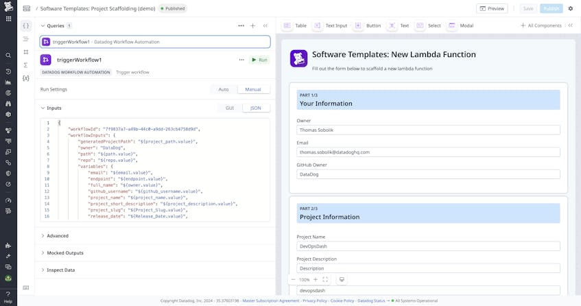 Create Golden Paths for Your Development Teams With Datadog App Builder and Workflow Automation ...