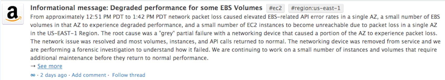Learning From AWS Failure | Datadog