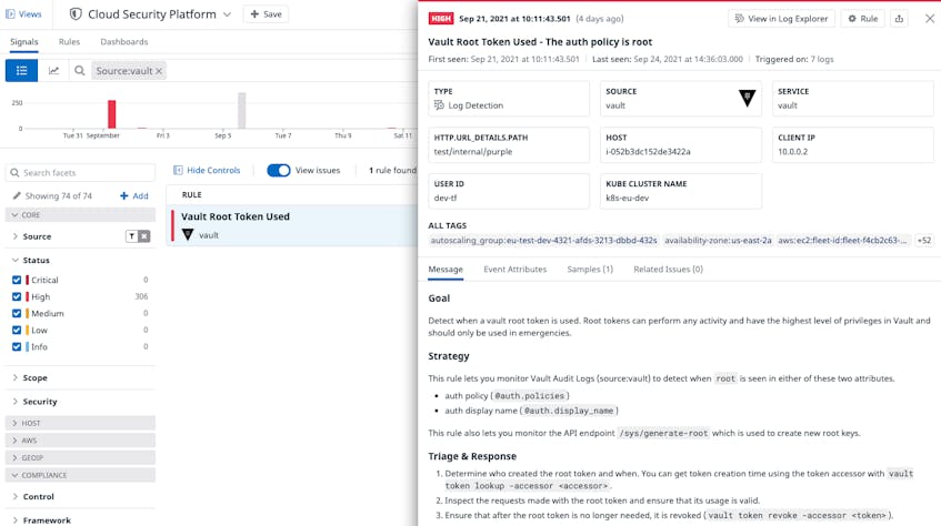 Secure HashiCorp Vault With Datadog Cloud SIEM | Datadog
