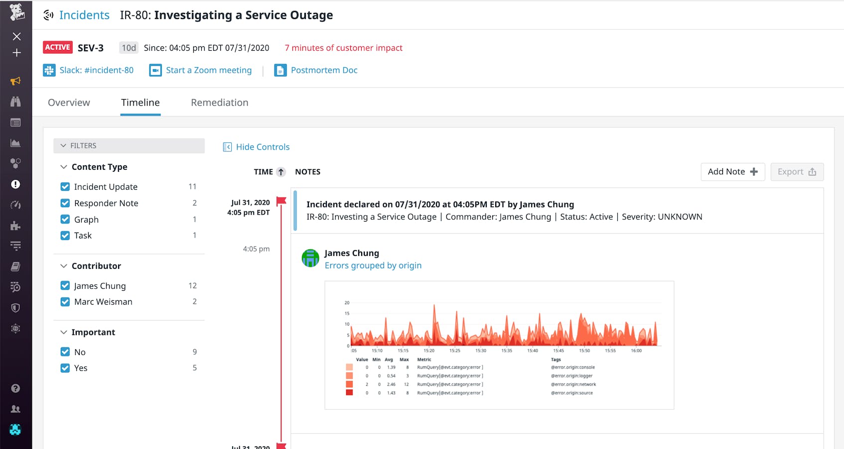 Datadog でのインシデント管理 | Datadog