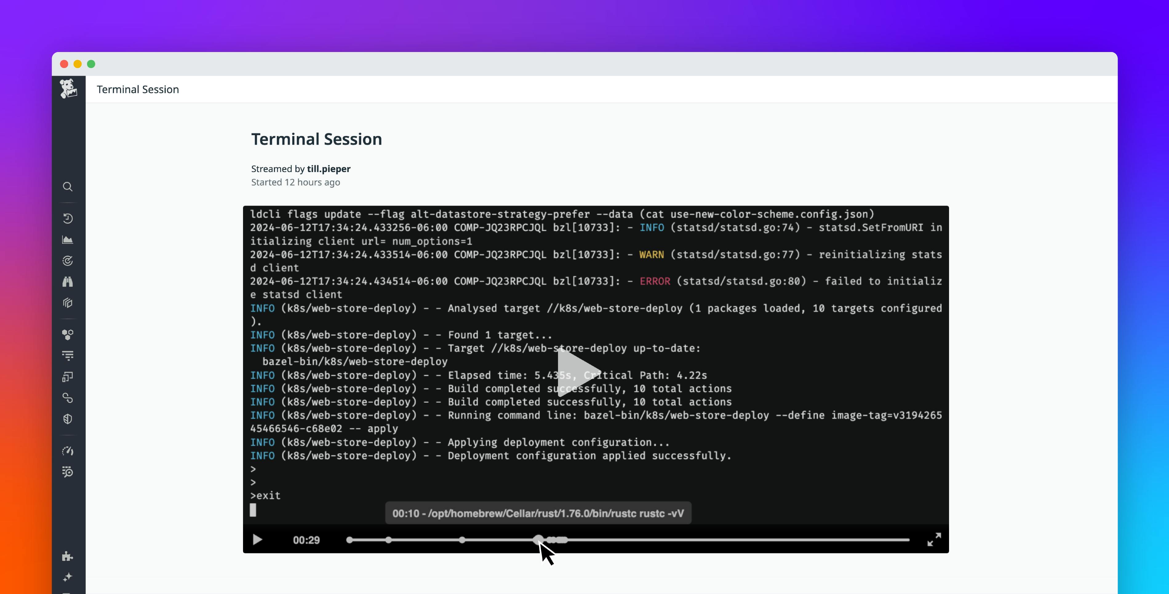 Livestream, Record, and Log Terminal Sessions With Datadog CoTerm | Datadog