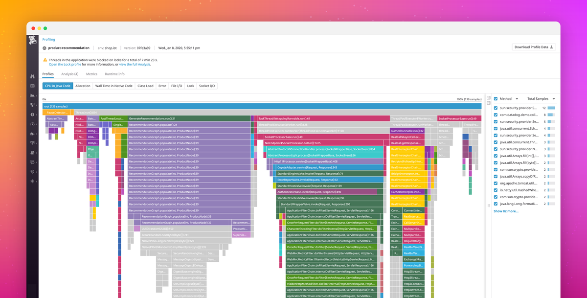 Datadog に常時接続型の本番環境プロファイリングが登場 | Datadog