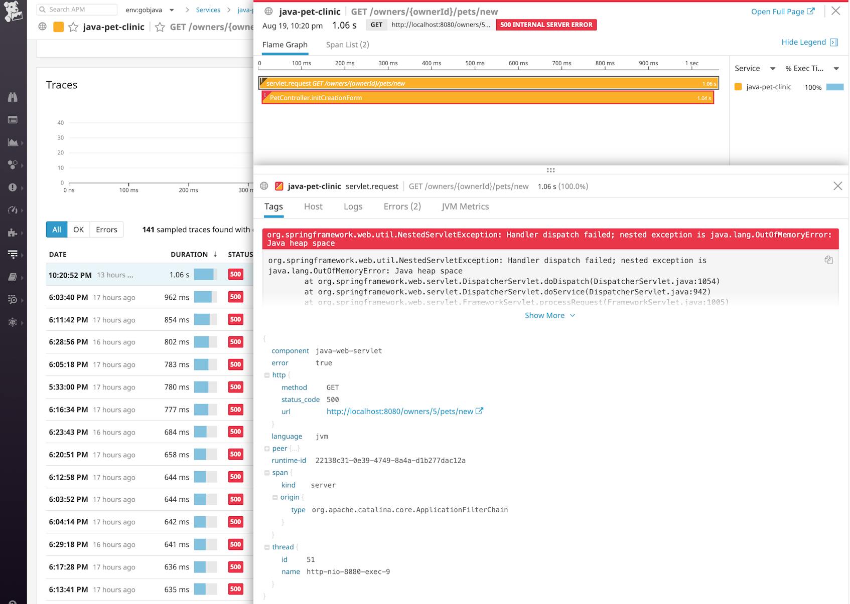 Monitor Java Memory Management With Runtime Metrics, APM, and Logs | Datadog