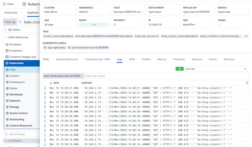 Monitor Your Secure Workloads on Kata Containers With Datadog | Datadog