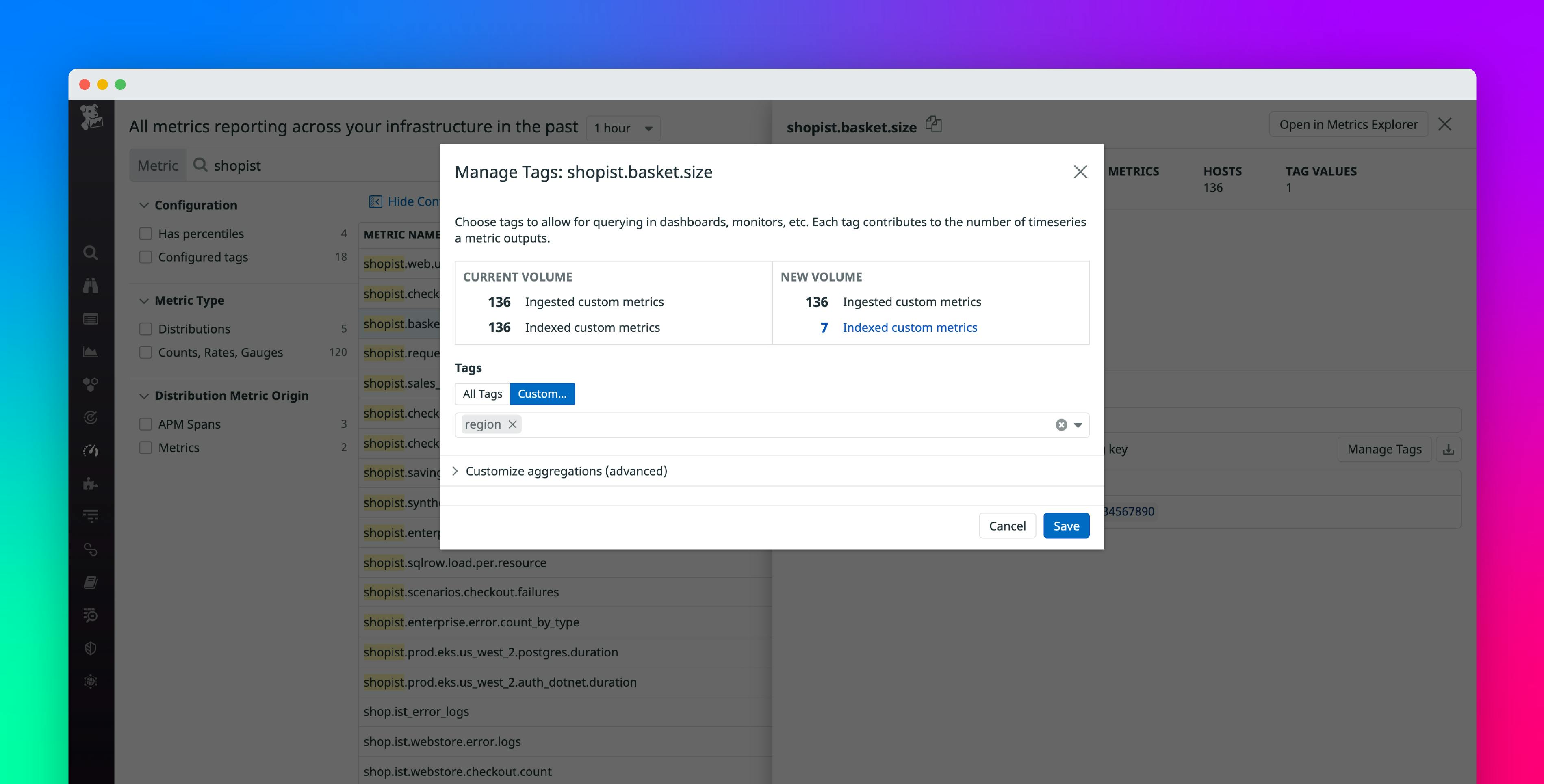 Dynamically Control Your Custom Metrics Volume With Metrics Without Limits™ | Datadog