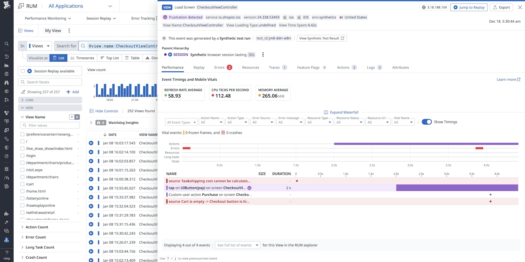 Visualize User Journeys Using Datadog Mobile Session Replay | Datadog