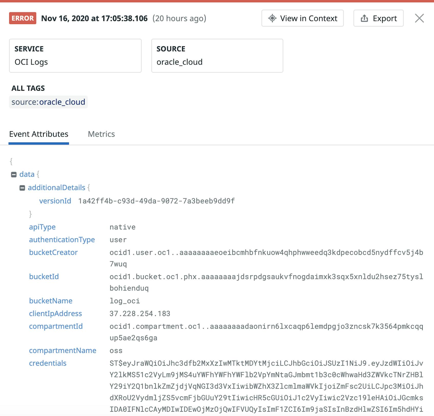 Monitor Oracle Cloud Logs With Datadog | Datadog