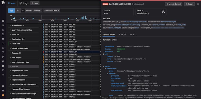 Best Practices for Monitoring Microsoft Azure Platform Logs | Datadog
