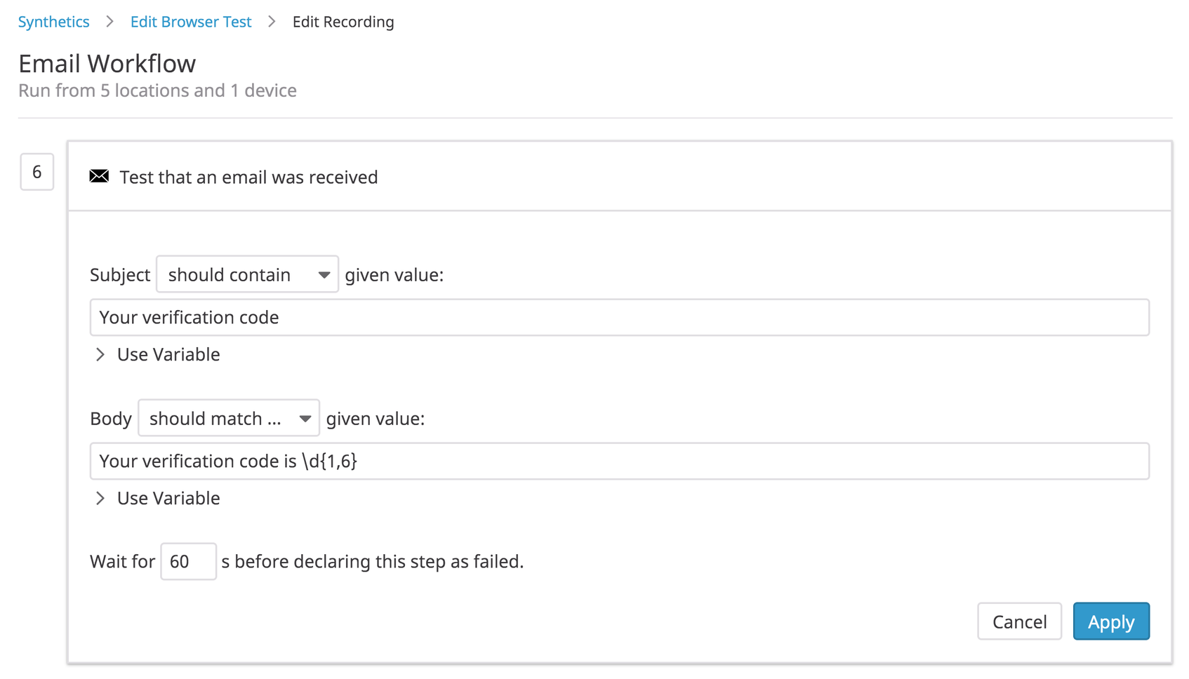 Monitor Email Workflows With Datadog Synthetic Browser Tests | Datadog