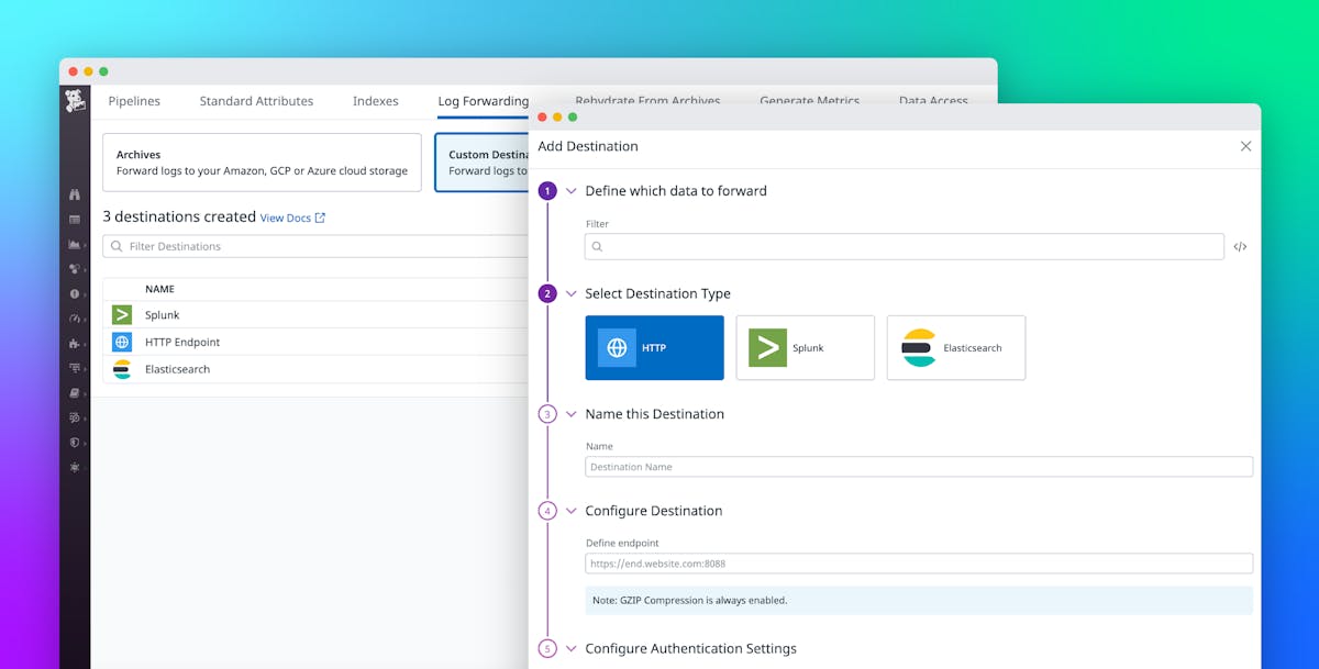 Route Logs to Third-Party Systems With Datadog Log Forwarding | Datadog