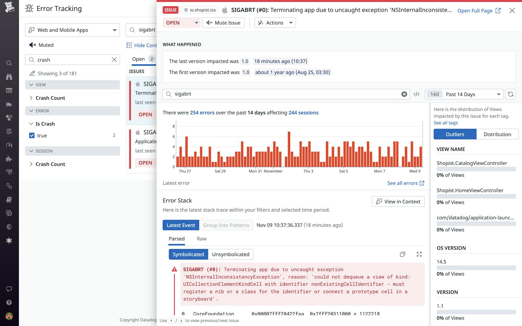 RUM Now Offers React Native Crash Reporting and Error Tracking | Datadog