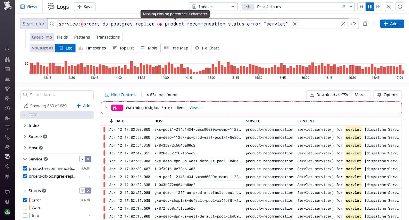 Search Your Logs Efficiently With Datadog Log Management | Datadog