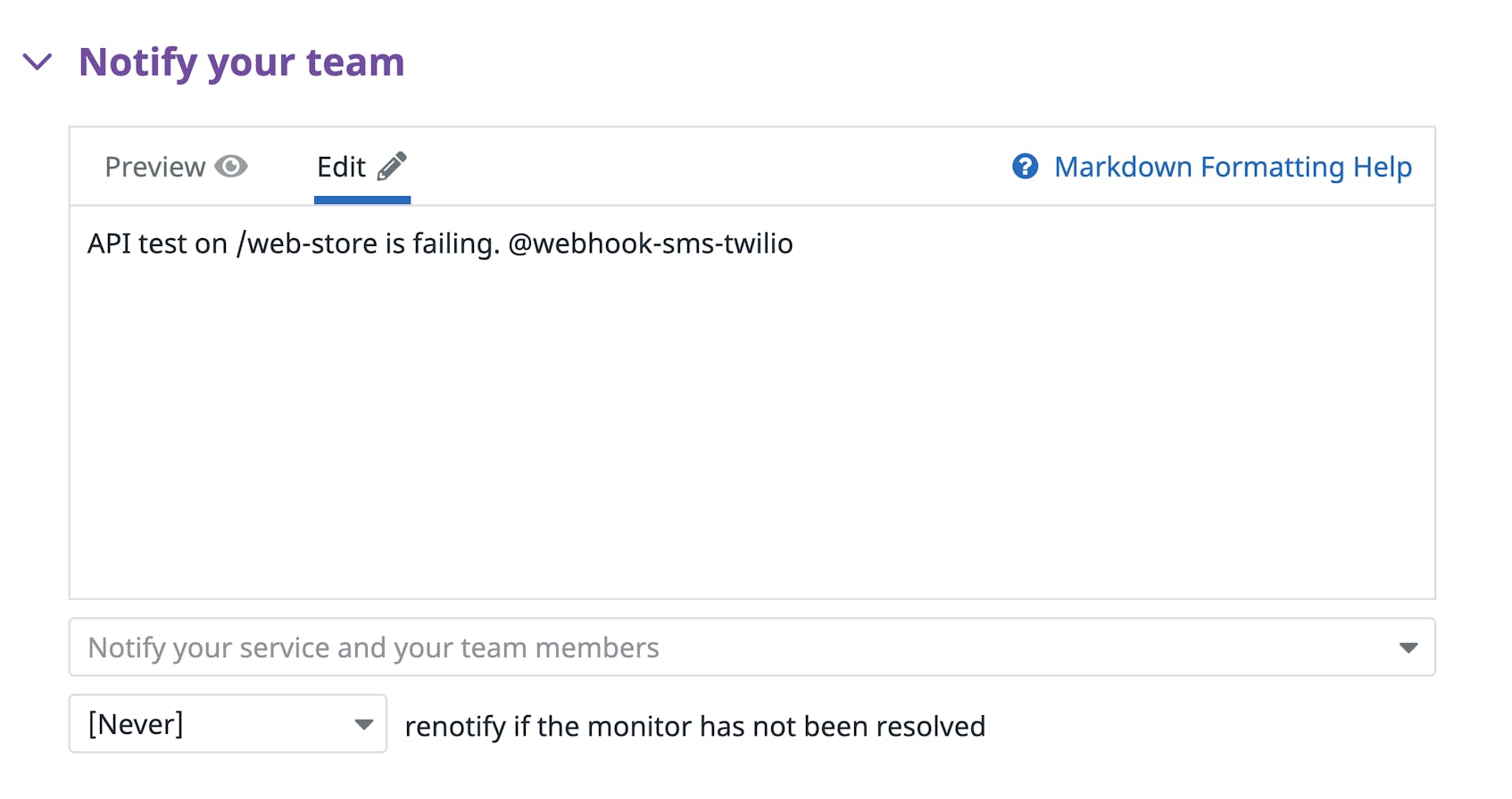 Send SMS Alerts With Webhooks and Twilio | Datadog