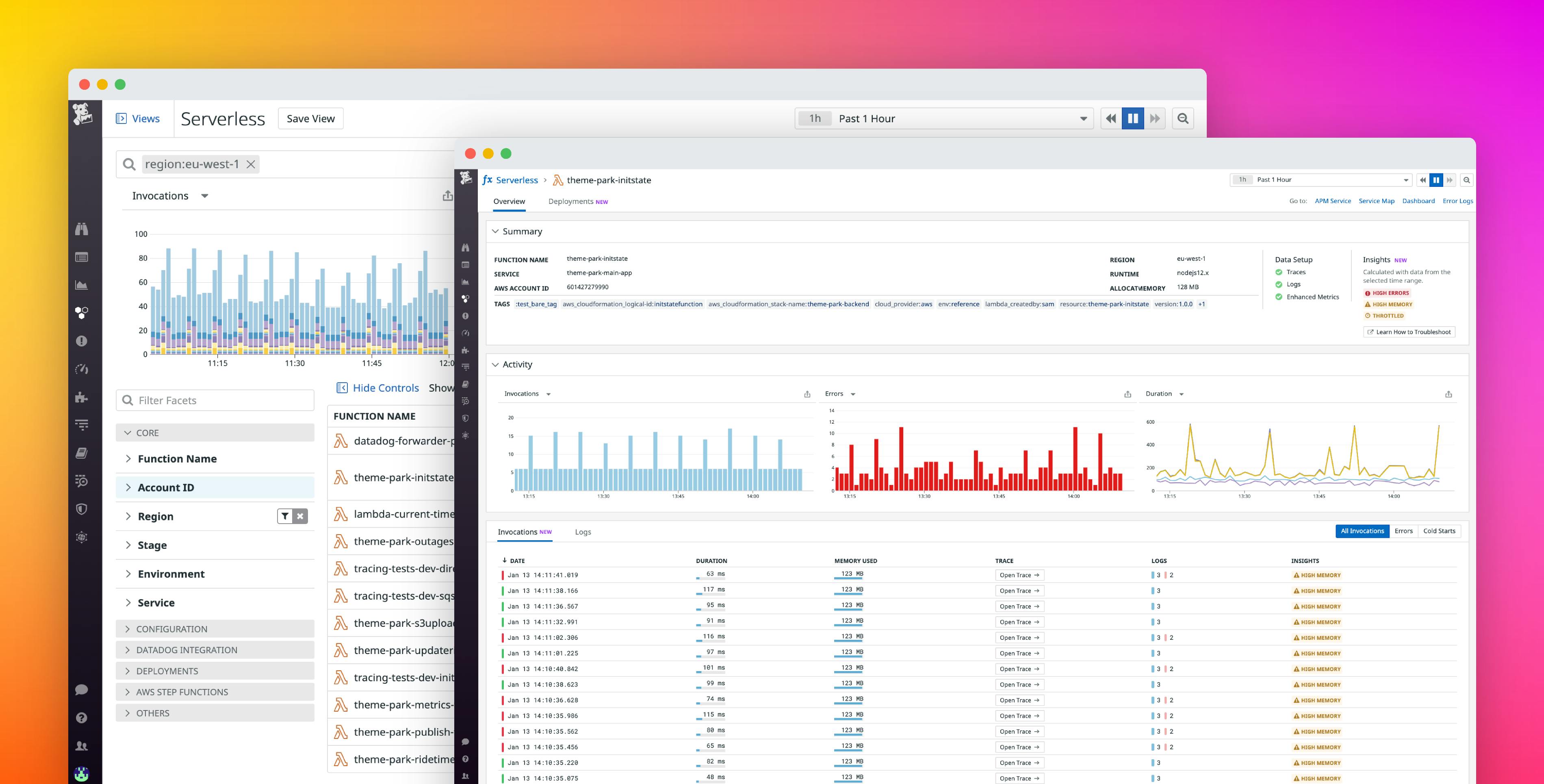 Datadog Automatically Surfaces Actionable Insights Into Your Lambda Functions | Datadog