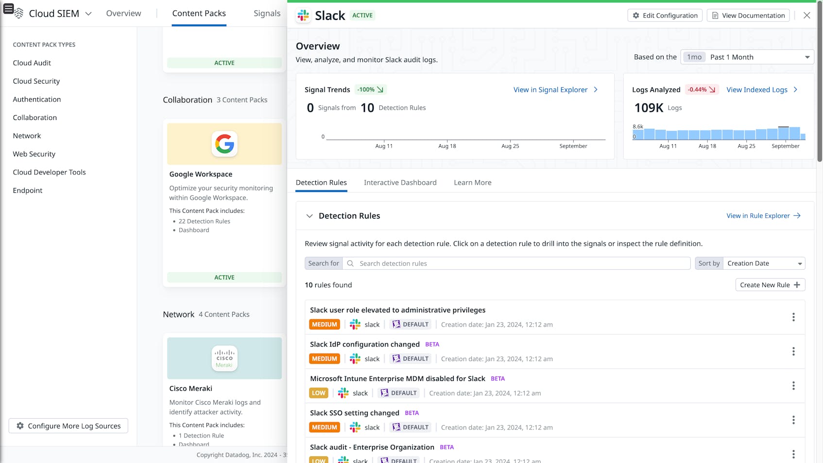 Monitor Slack Audit Logs With Datadog Cloud SIEM | Datadog