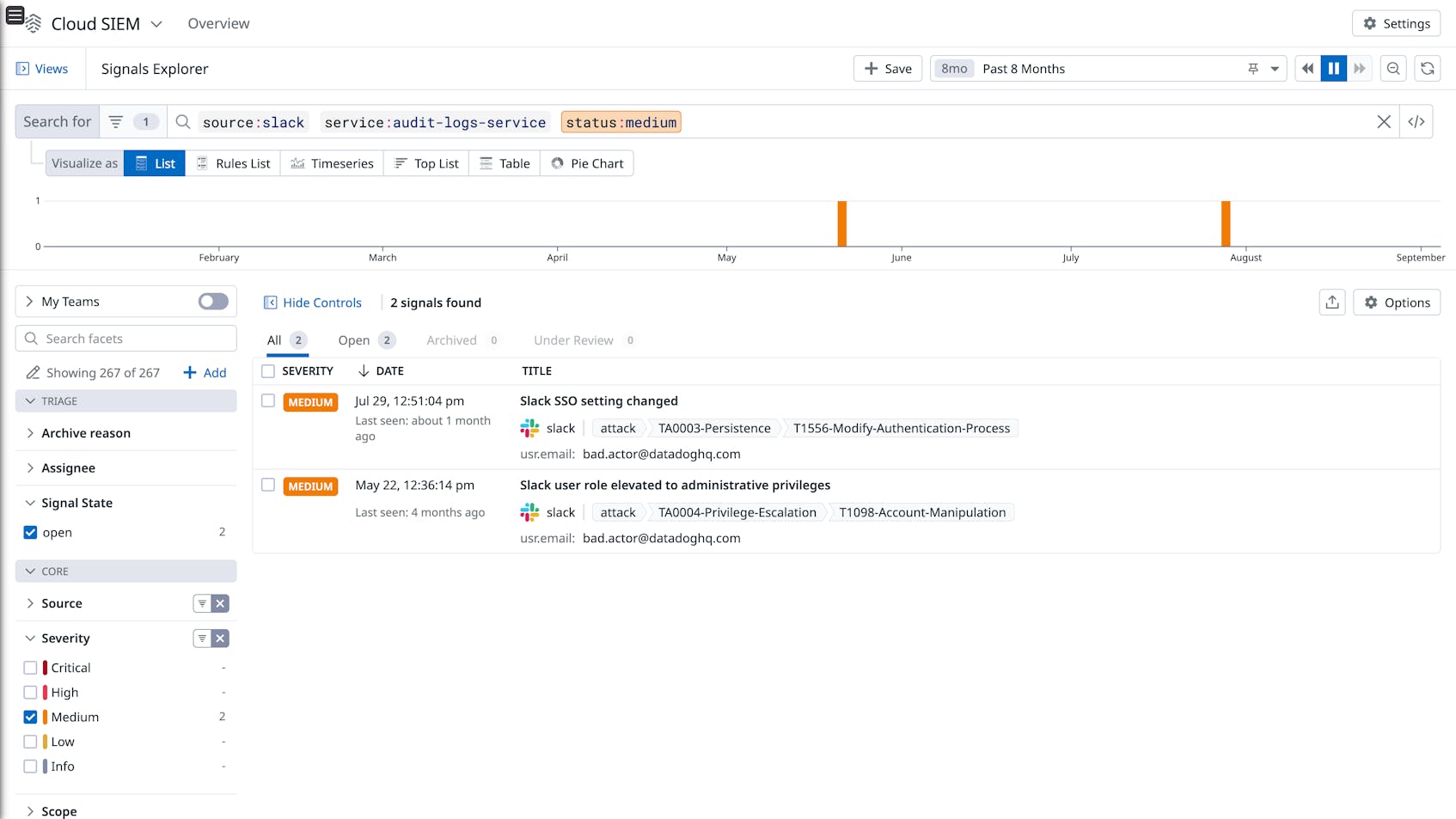 Monitor Slack Audit Logs With Datadog Cloud SIEM | Datadog