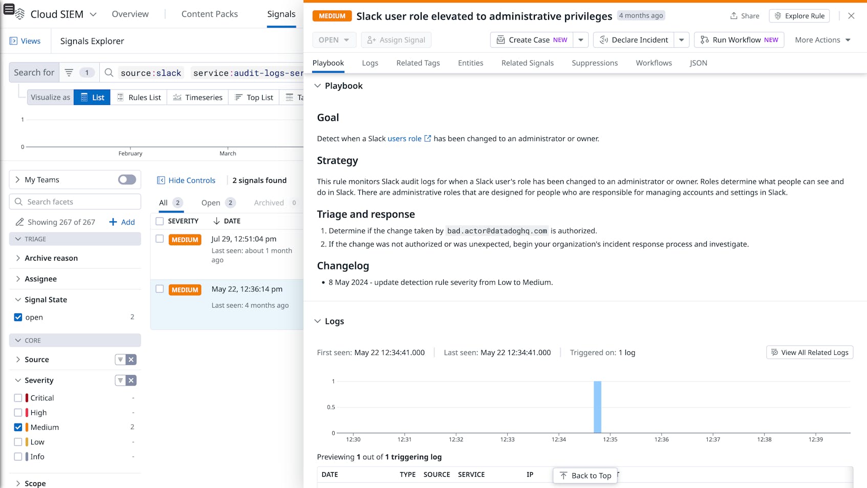 Monitor Slack Audit Logs With Datadog Cloud SIEM | Datadog