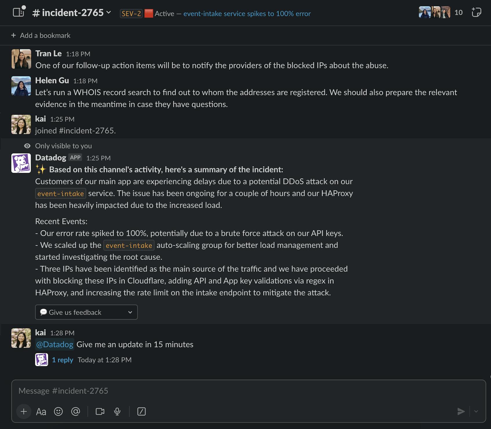 Manage Incidents Seamlessly With the Datadog Slack Integration | Datadog