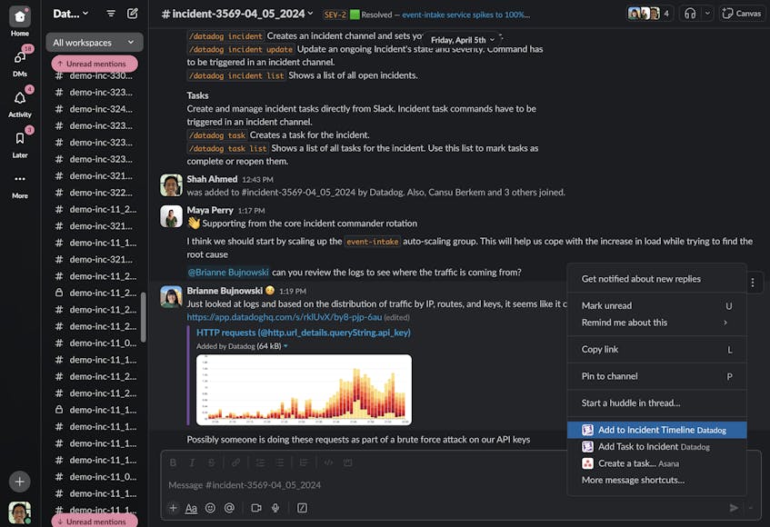 Manage Incidents Seamlessly With the Datadog Slack Integration | Datadog