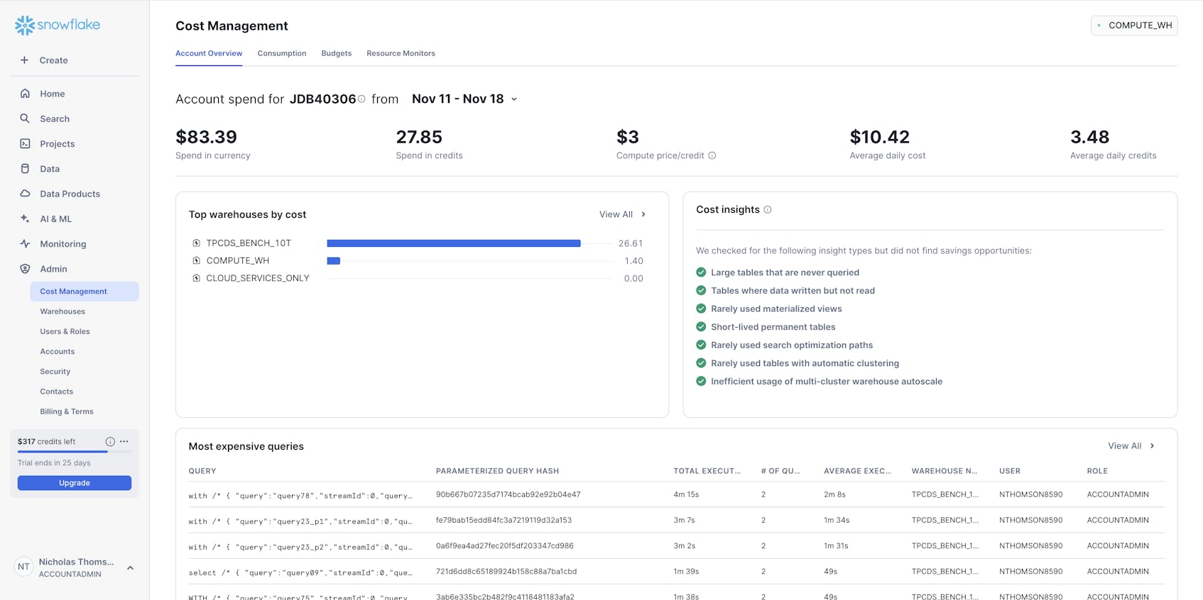 Tools for Collecting and Monitoring Key Snowflake Metrics | Datadog