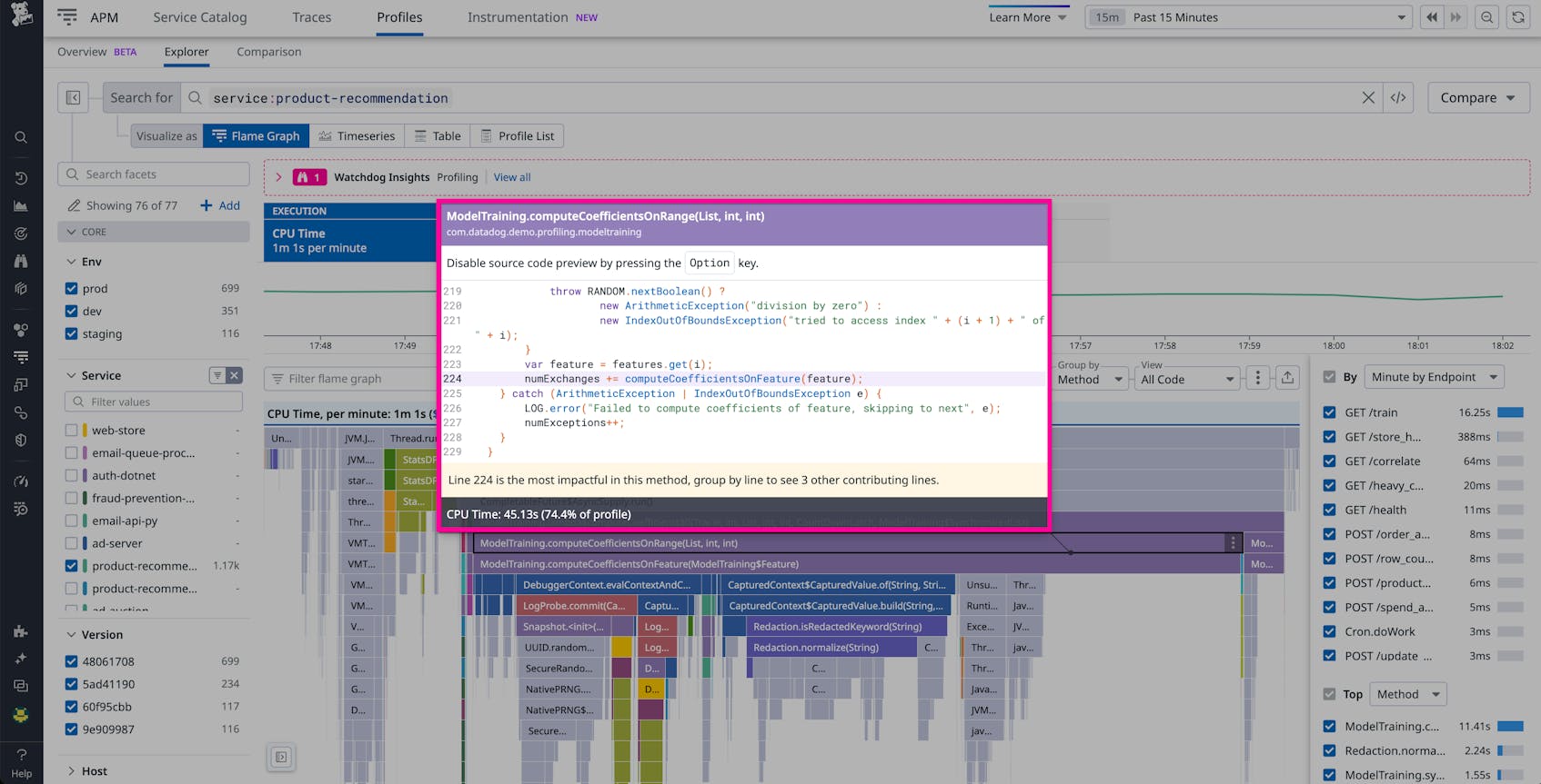 Focus on Code That Matters With Source Code Previews in Continuous Profiler | Datadog