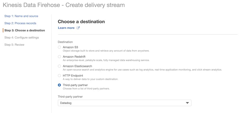 Stream Logs to Datadog With Amazon Data Firehose | Datadog