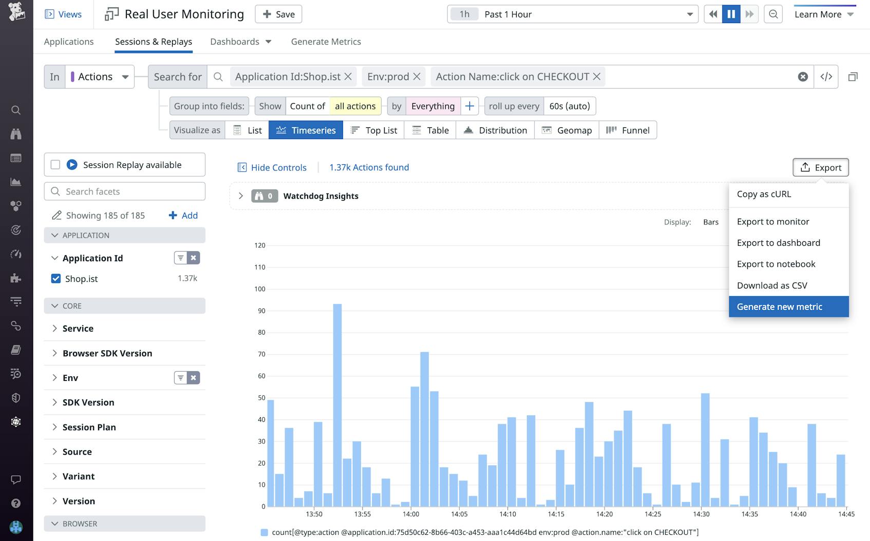 Generate RUM-Based Metrics to Track Historical Trends in Customer Experience | Datadog