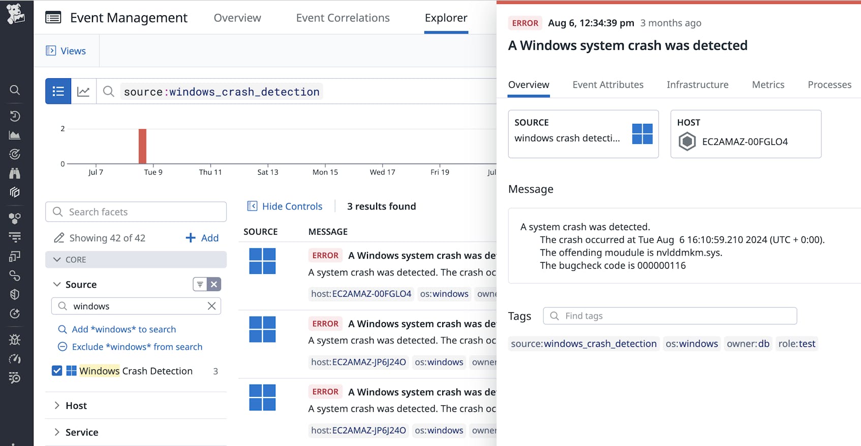 Detect and Troubleshoot Windows Blue Screen Errors With Datadog | Datadog
