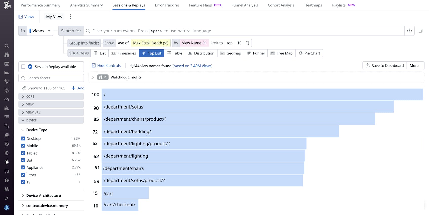 Visualize User Interactions With Your Pages by Using Scroll Maps in Datadog Heatmaps | Datadog