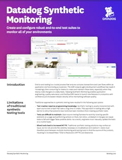 Introducing Datadog Synthetic Monitoring | Datadog