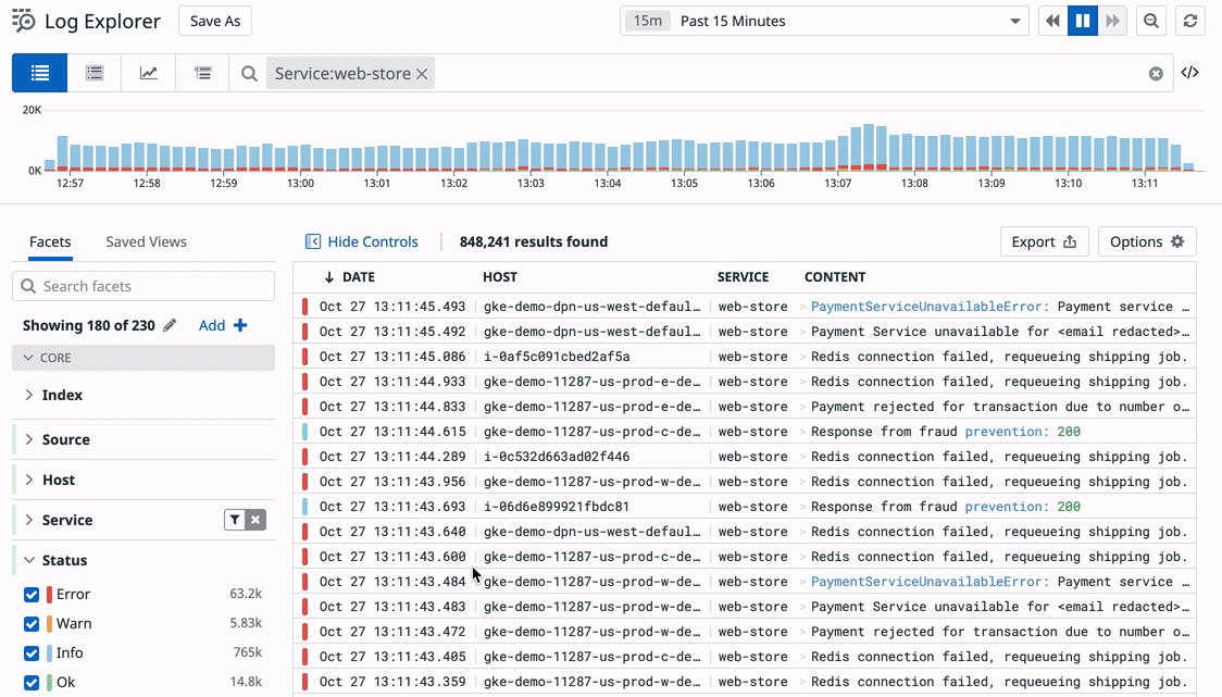 Log Management & Analytics | Datadog